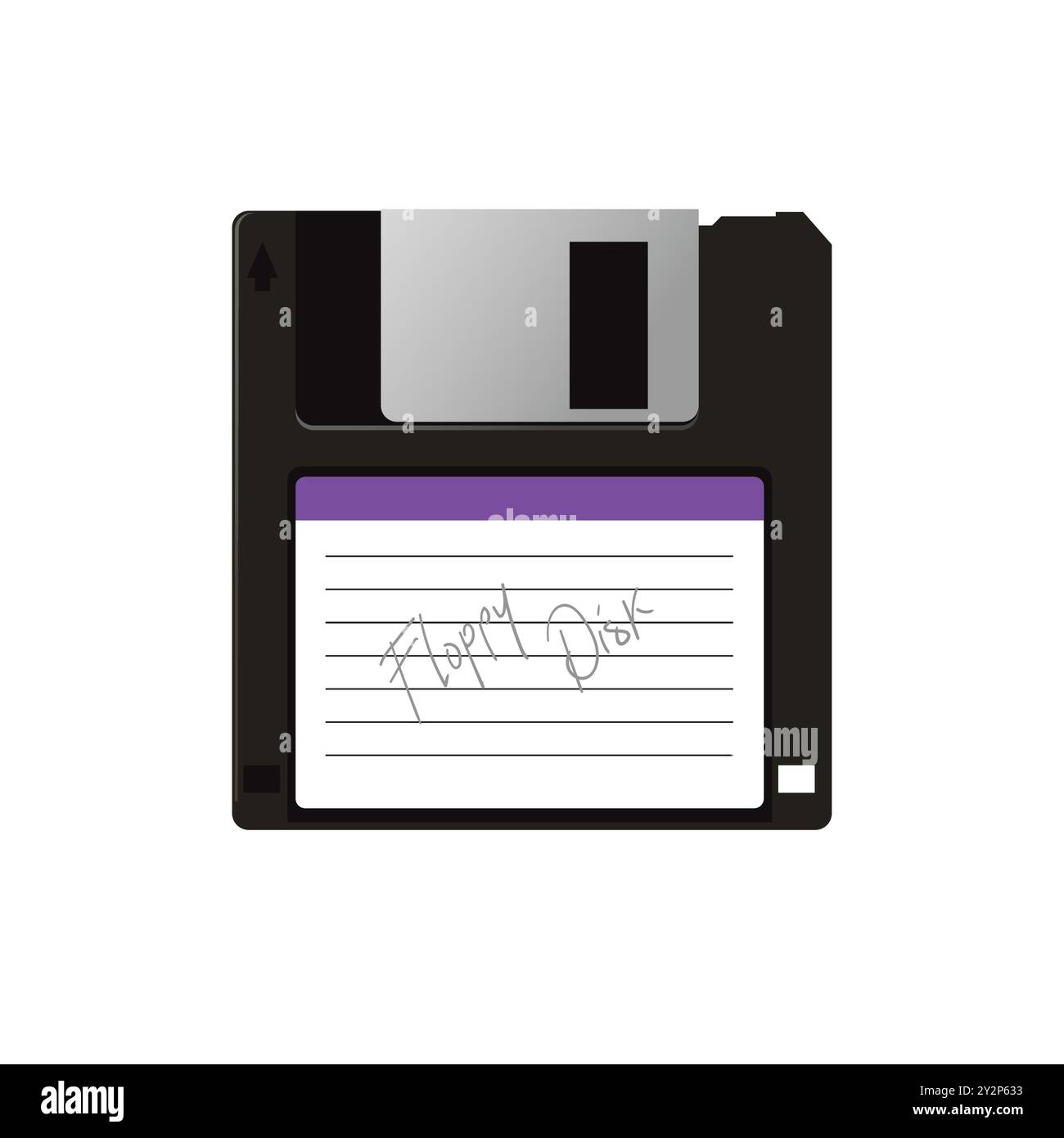 Floppy Disk Illustration Flat Design Vector , Computer memory drive magnetic square datum Stock ...