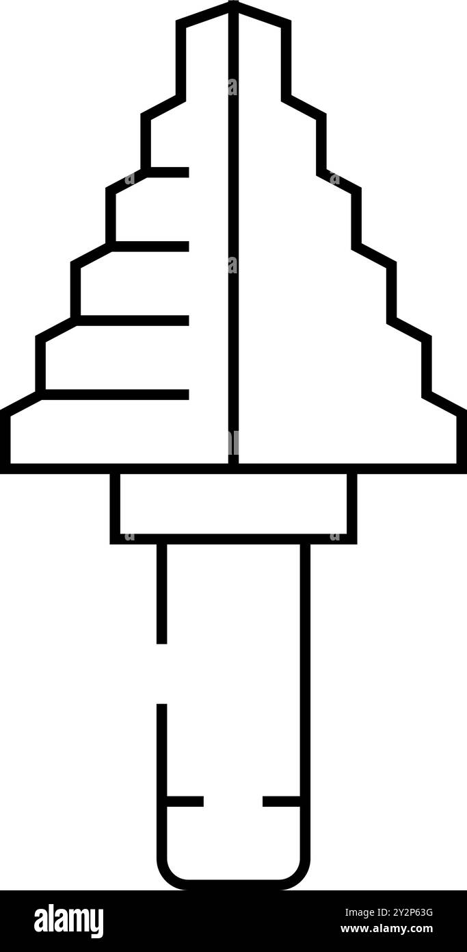 step drill bit line icon vector illustration Stock Vector Image & Art ...