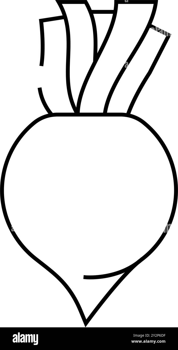 black radish line icon vector illustration Stock Vector Image & Art - Alamy