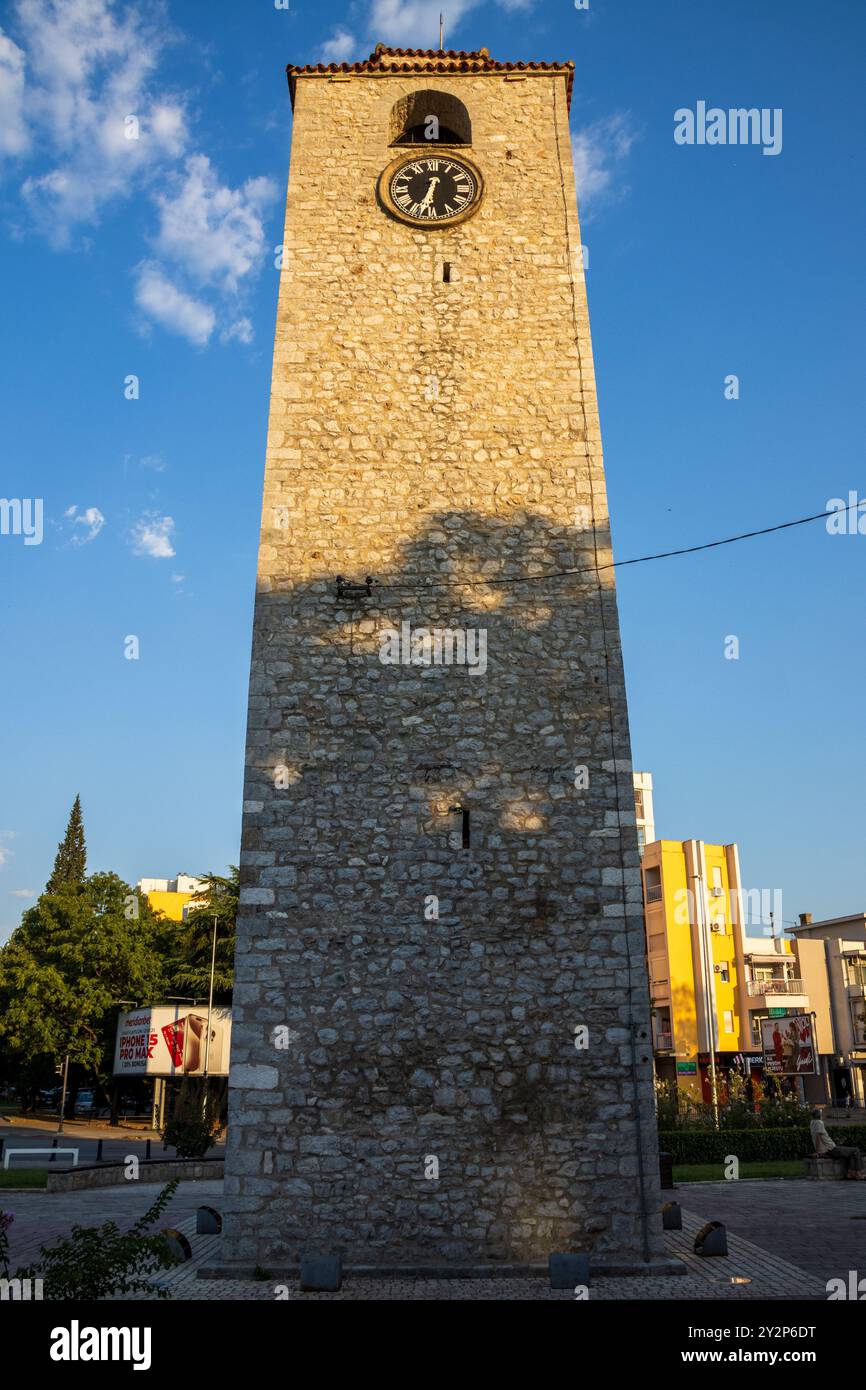 The old Ottoman Clock Tower - Sahat Kula - on the edge of Podgorica Old ...