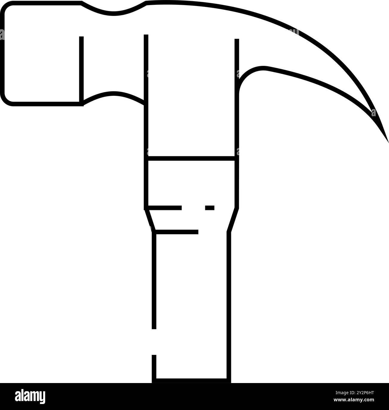 claw hammer line icon vector illustration Stock Vector Image & Art - Alamy