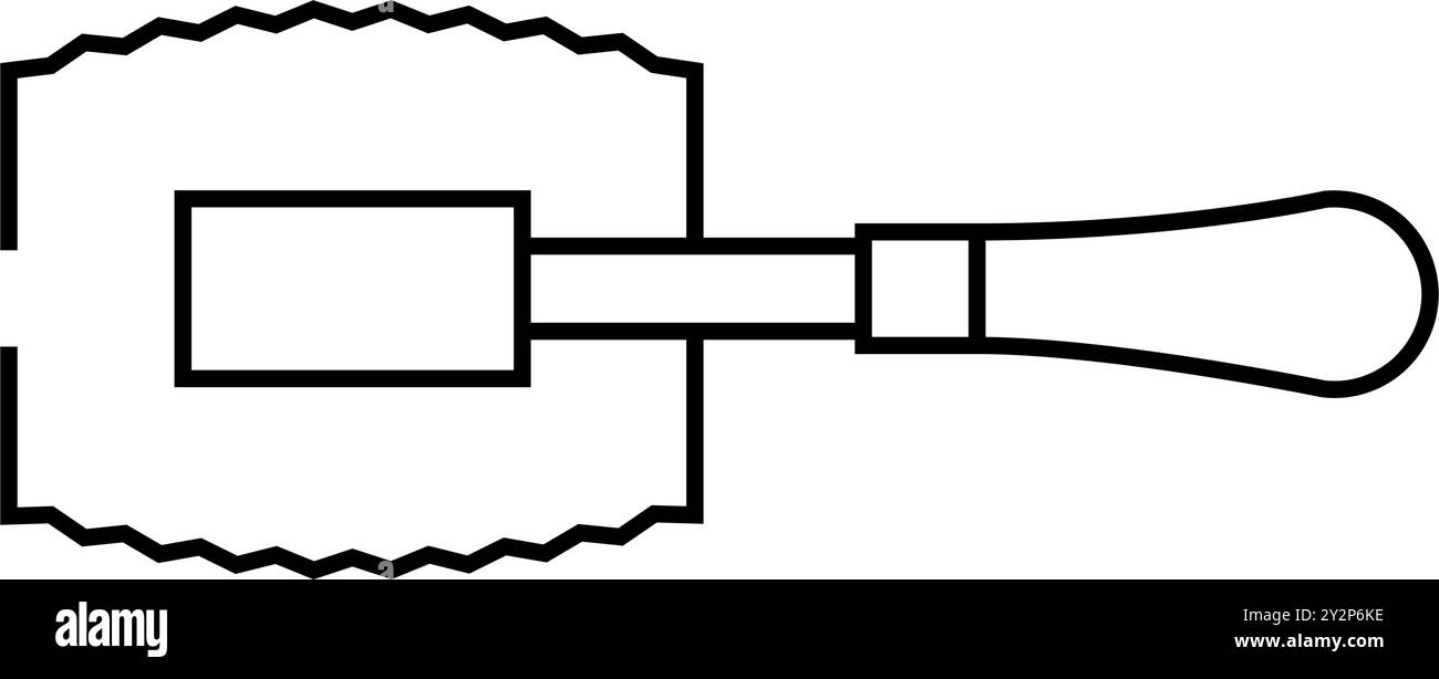 veneer hand saw line icon vector illustration Stock Vector Image & Art ...