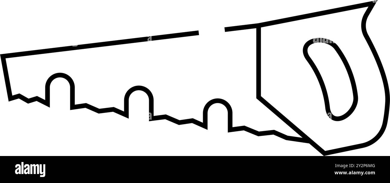 wet wood hand saw line icon vector illustration Stock Vector Image ...