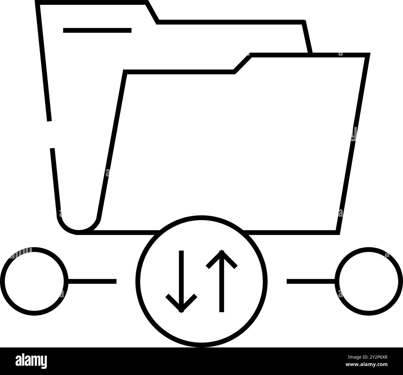 transfer folder line icon vector illustration Stock Vector Image & Art ...