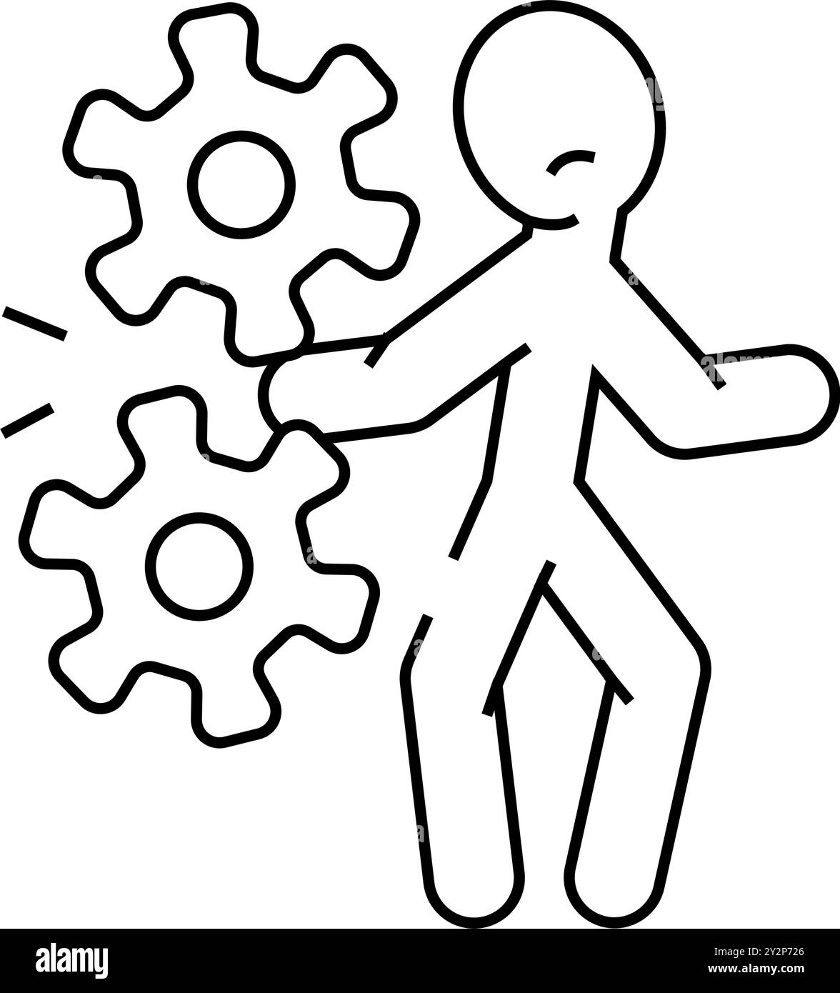 work injury accident line icon vector illustration Stock Vector Image ...