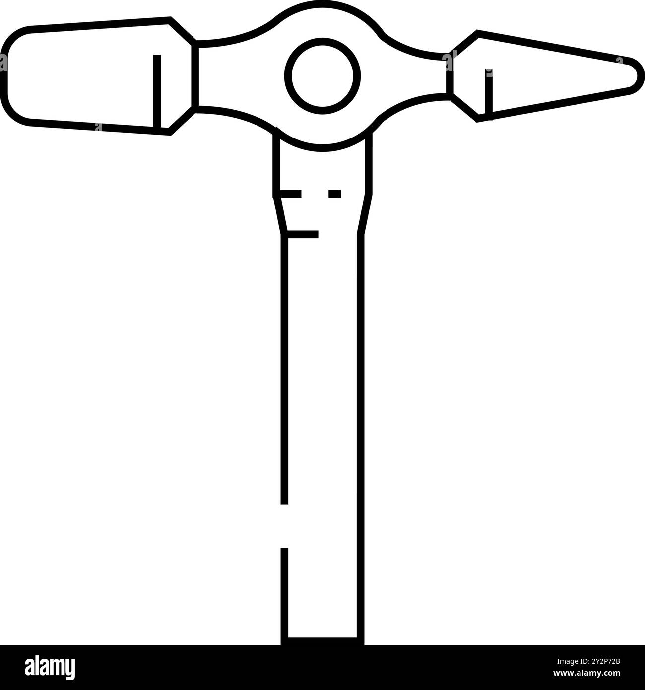 cross peen pin hammer line icon vector illustration Stock Vector Image ...