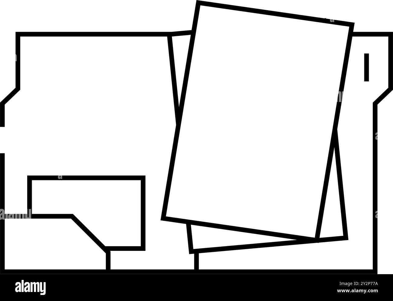 open folder line icon vector illustration Stock Vector Image & Art - Alamy