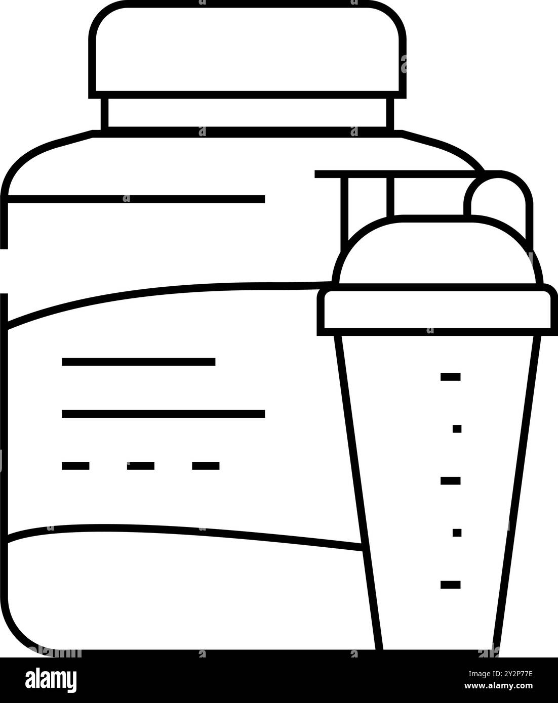 whey protein milk product line icon vector illustration Stock Vector ...