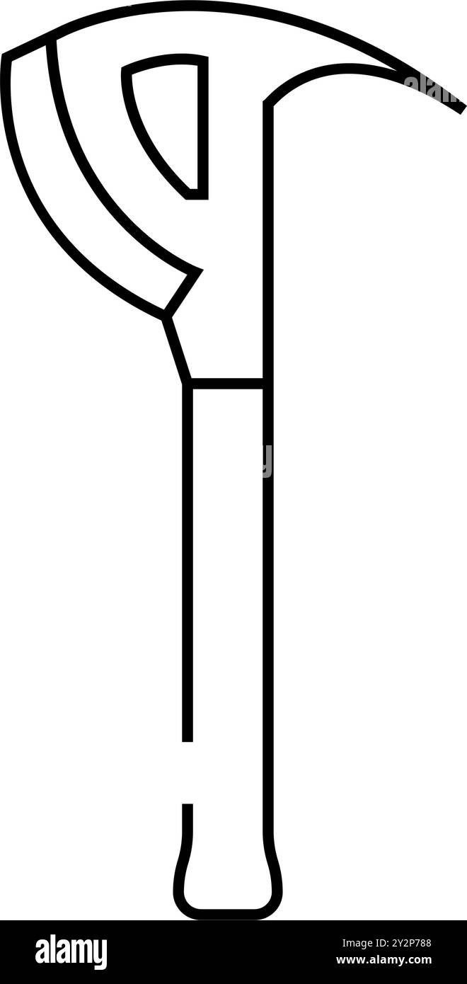 crash axe tool line icon vector illustration Stock Vector Image & Art ...