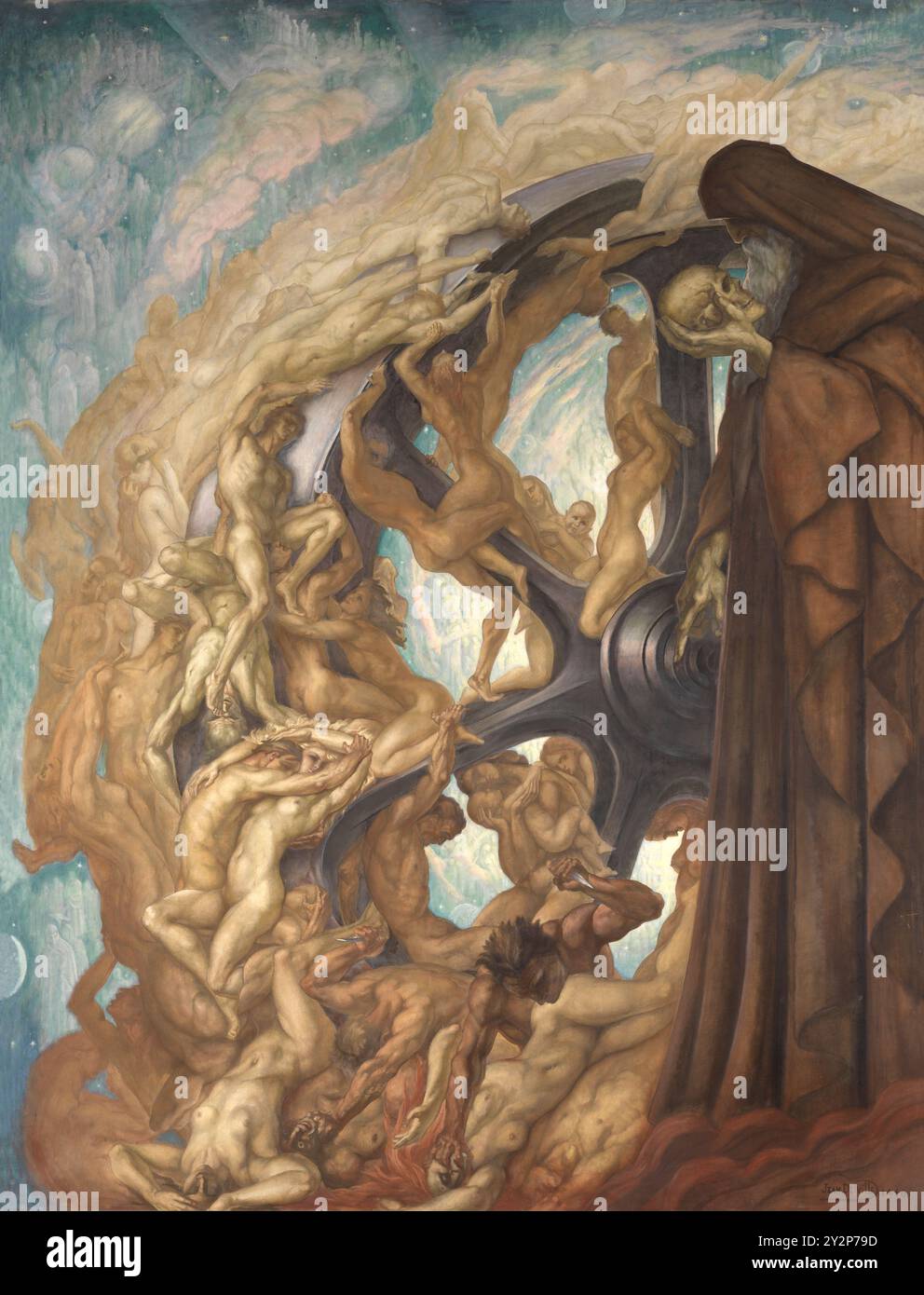 Jean Delville - The Wheel of the World - 1940 Stock Photo - Alamy