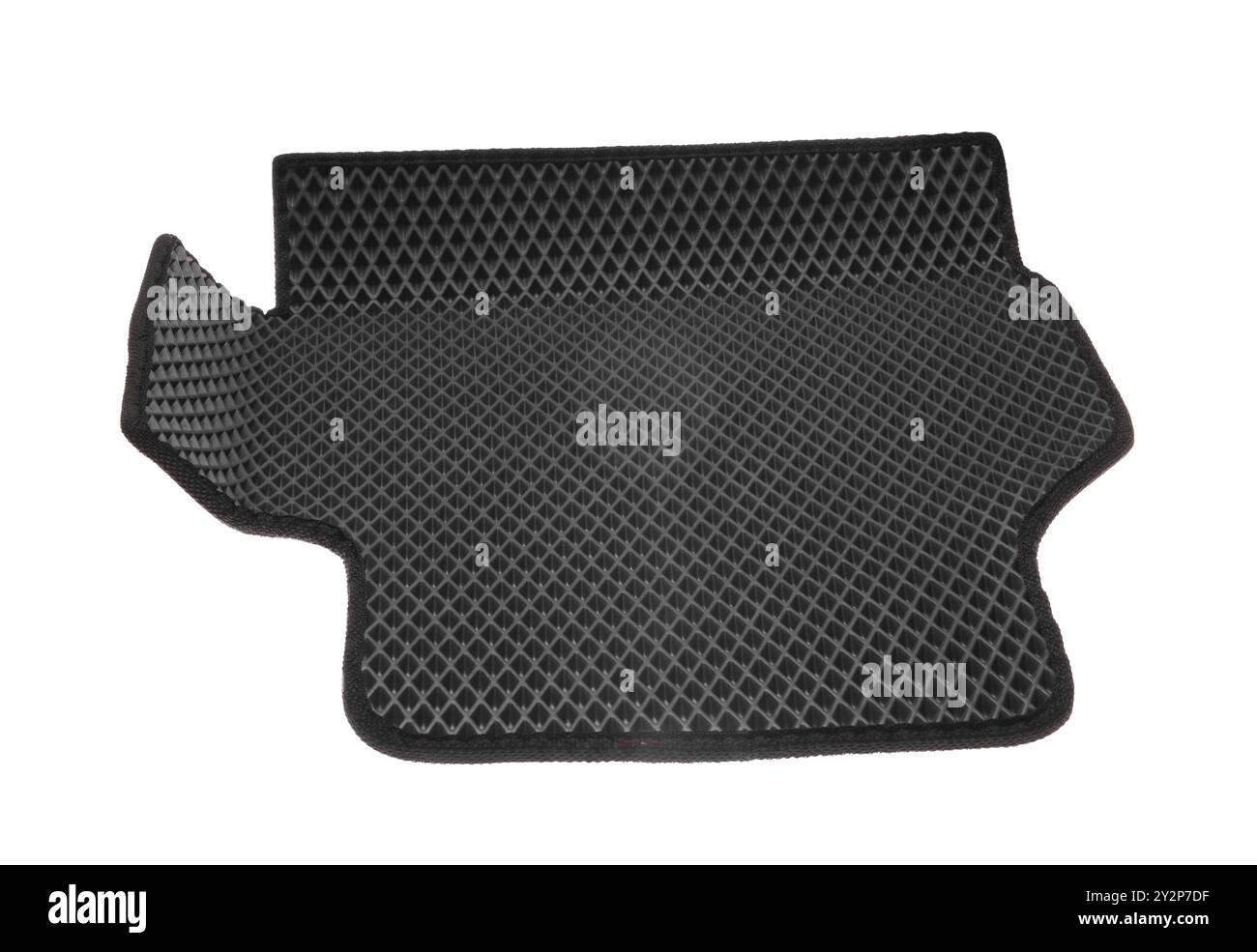 One black rubber car mat isolated on white Stock Photo - Alamy