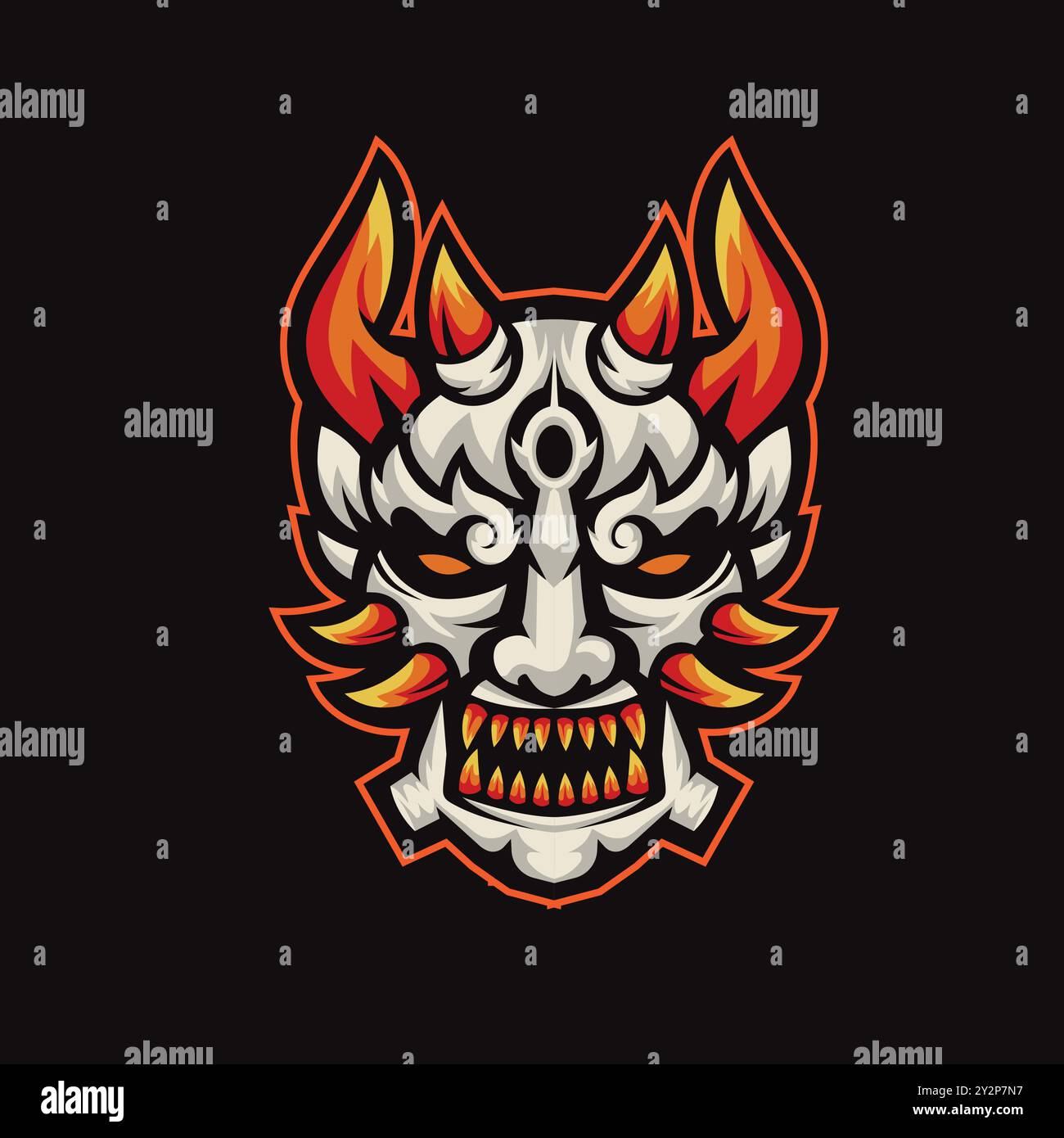 Oni illustration hi-res stock photography and images - Alamy
