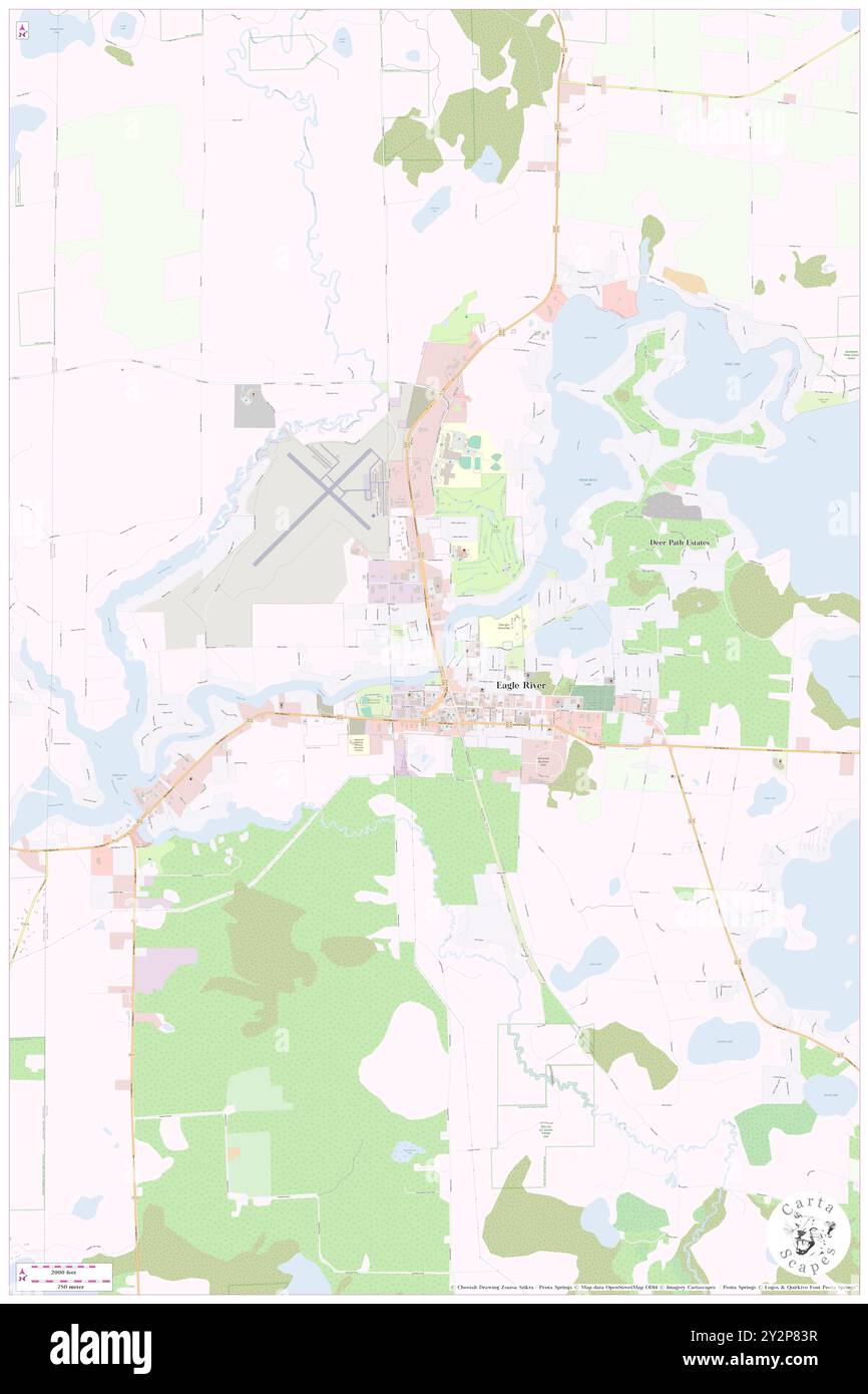 Eagle river wisconsin map Cut Out Stock Images & Pictures - Alamy