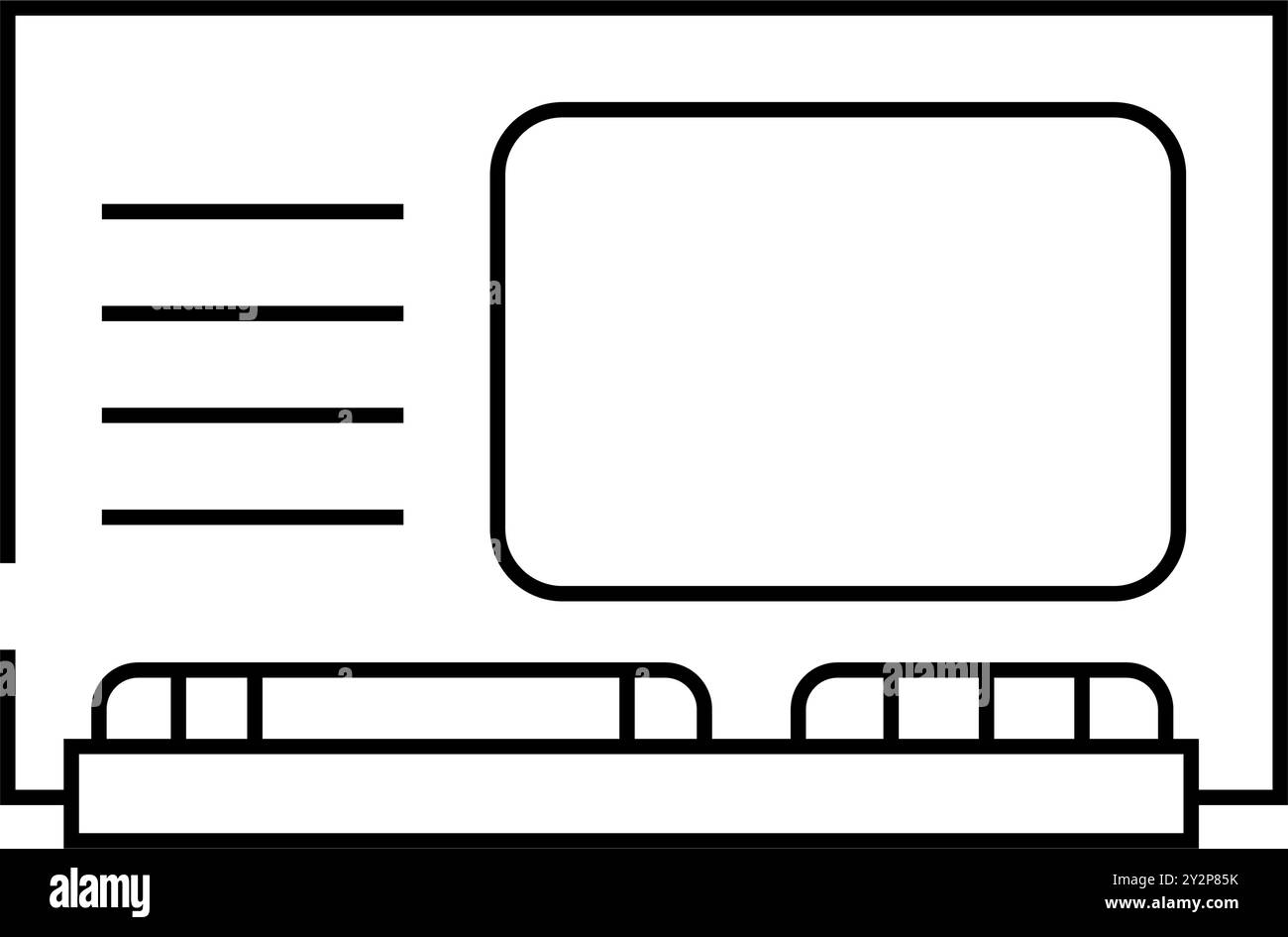 computer pc retro gadget line icon vector illustration Stock Vector ...