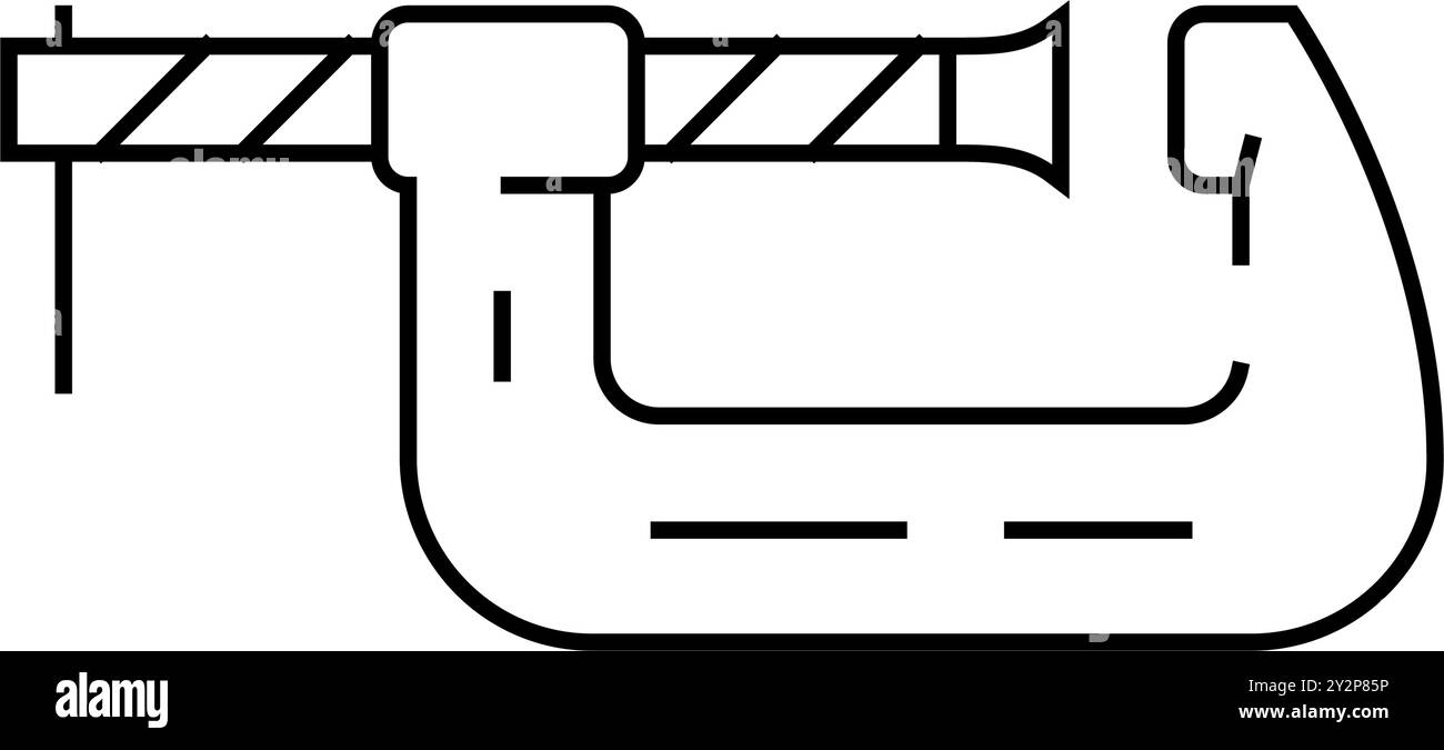 c clamp line icon vector illustration Stock Vector Image & Art - Alamy