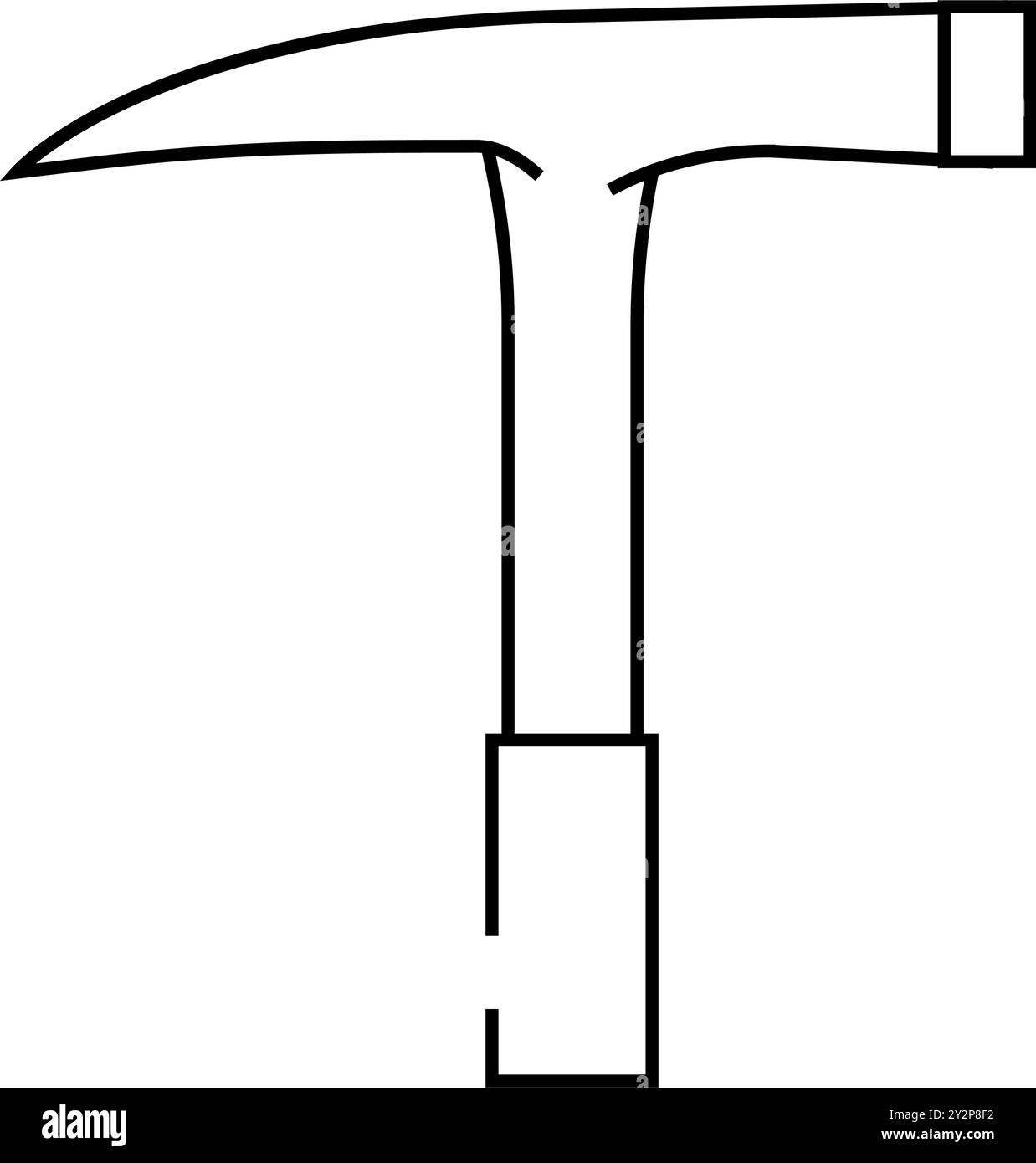 prospectors hammer line icon vector illustration Stock Vector Image ...