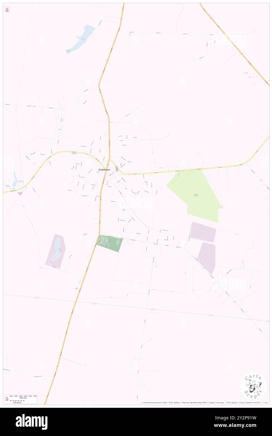 Map of eminence kentucky Cut Out Stock Images & Pictures - Alamy