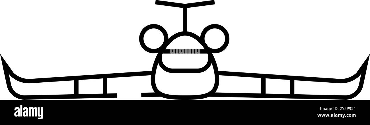 regional jet airplane aircraft line icon vector illustration outerwear ...