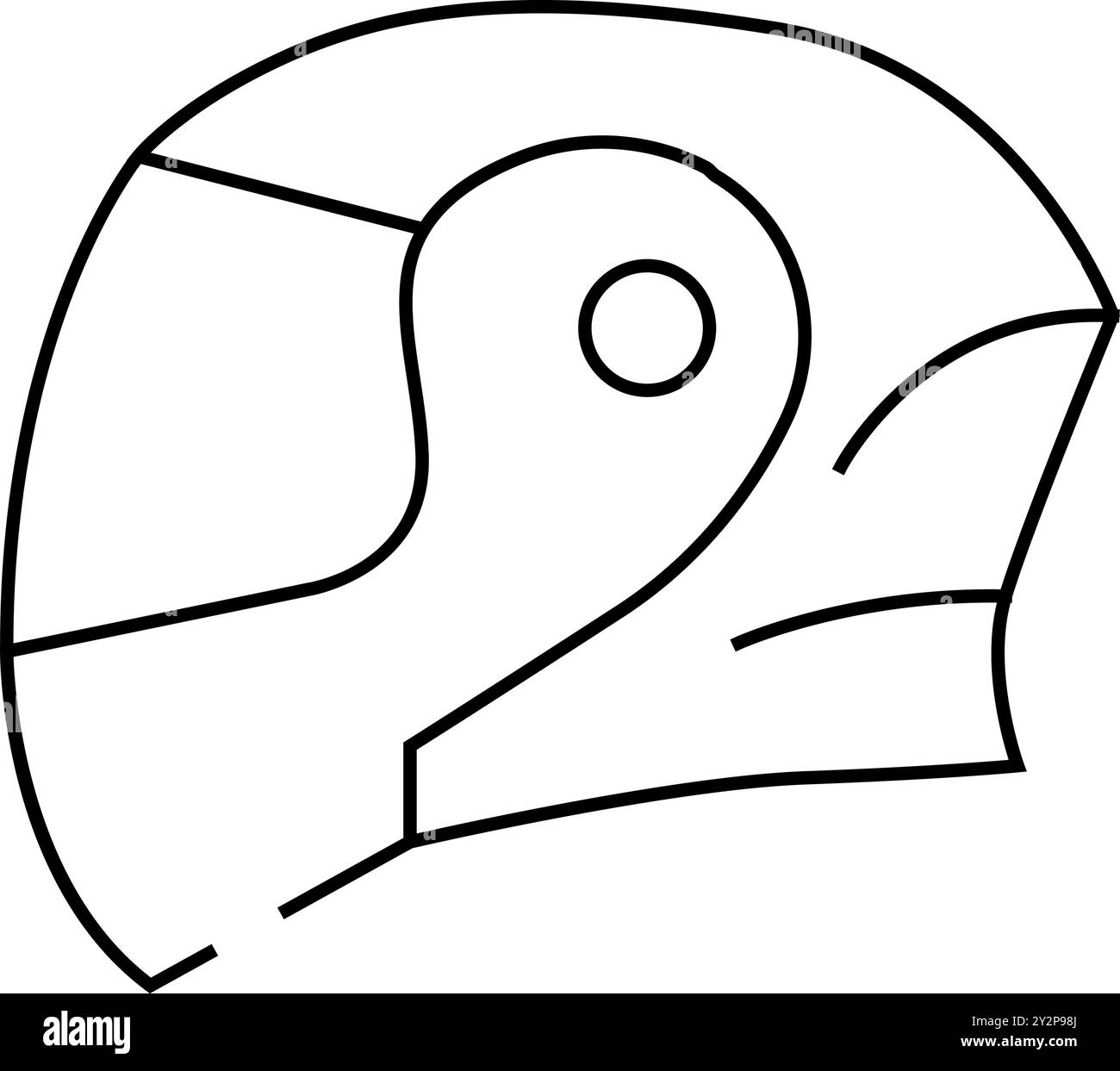 modular helmet motorcycle line icon vector illustration Stock Vector ...