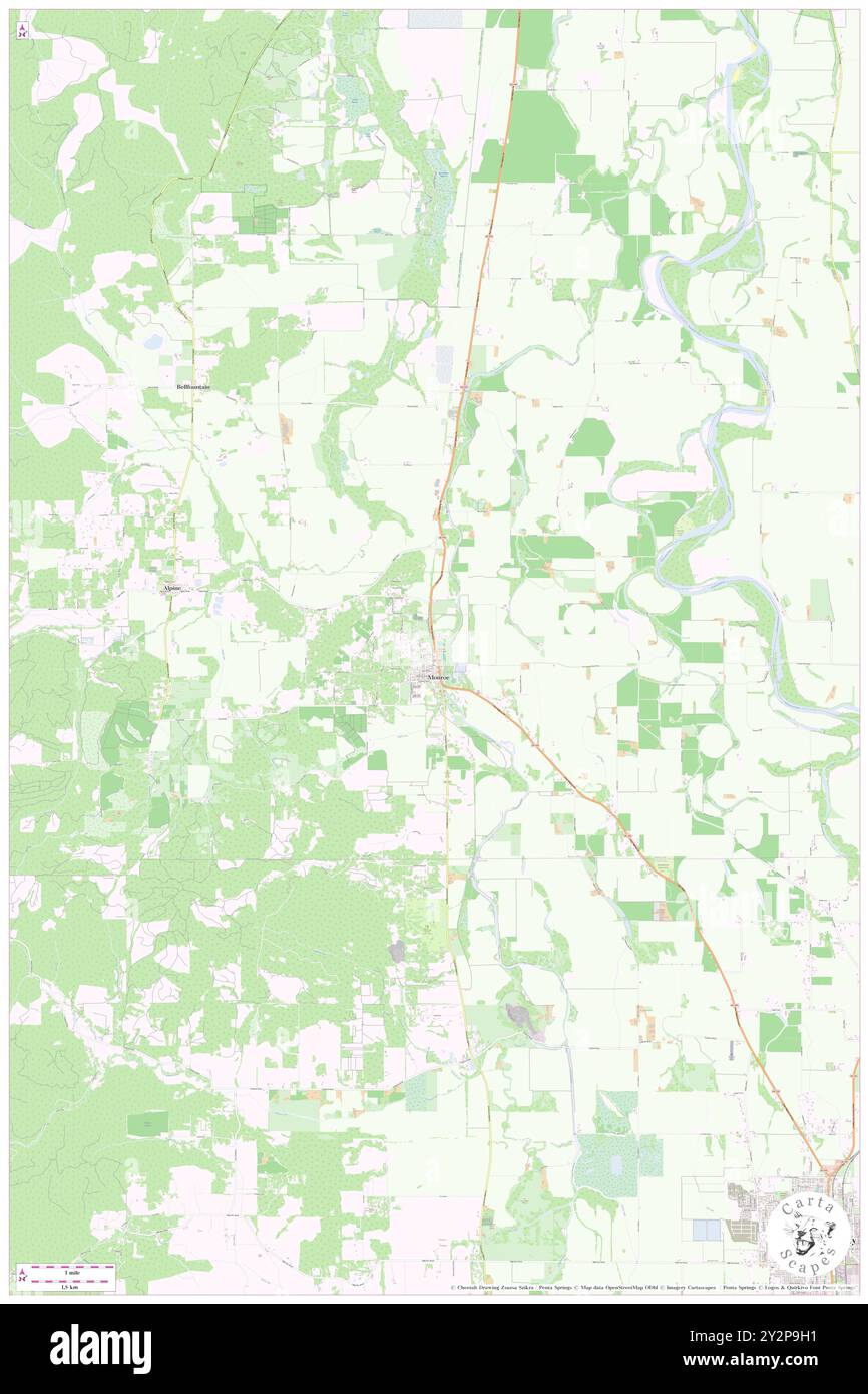 Map of monroe oregon Cut Out Stock Images & Pictures - Alamy