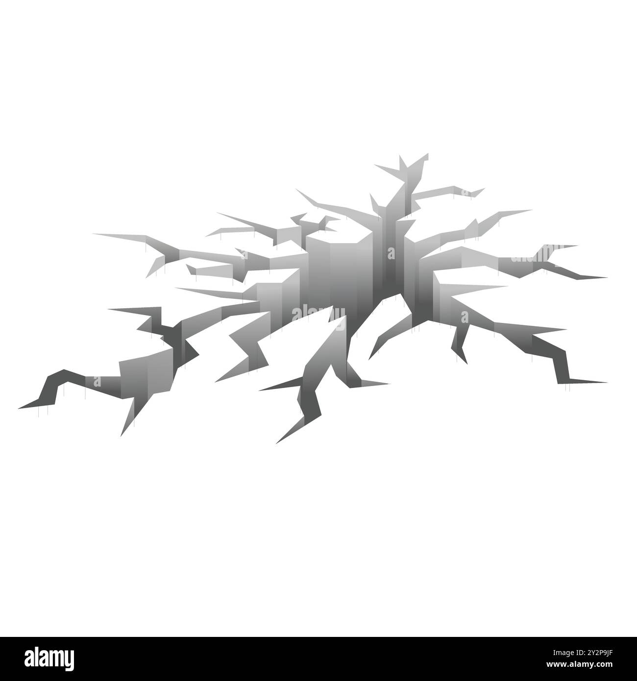 Cracks, splits and holes in ground, Surface cracks and fissures in ...