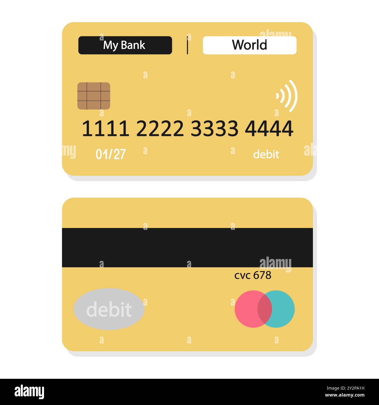 Yellow bank card hi-res stock photography and images - Alamy