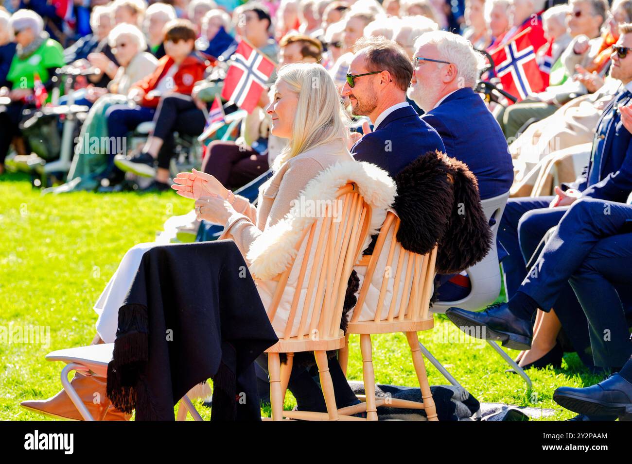 Storen 20240911. Norwegian Crown Prince Haakon and Crown Princess Mette ...