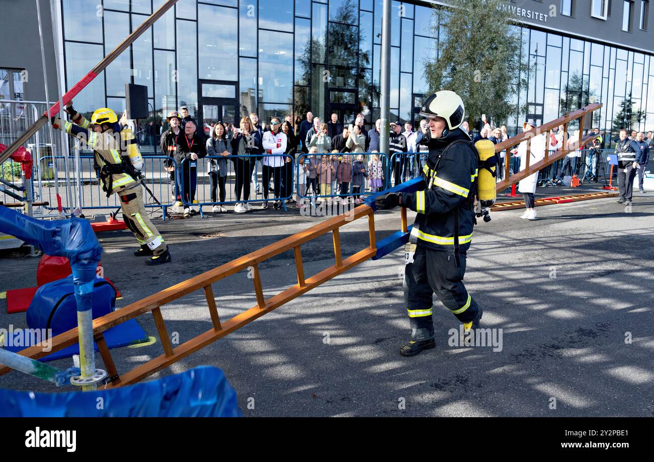 Casper Kudahl from Denmark in the age group 30-34 years competes in ...