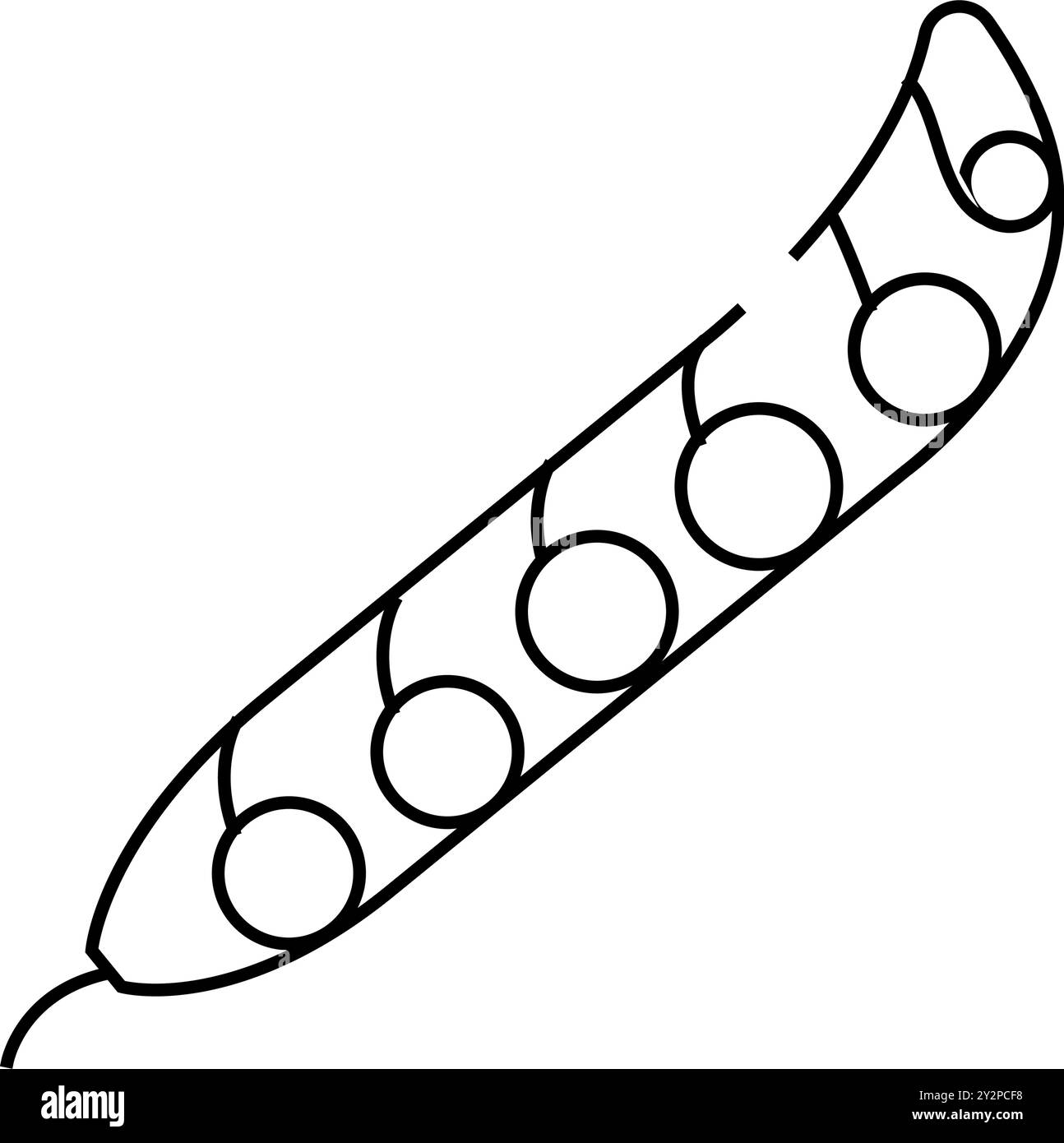 pea plant healthy line icon vector illustration Stock Vector Image ...