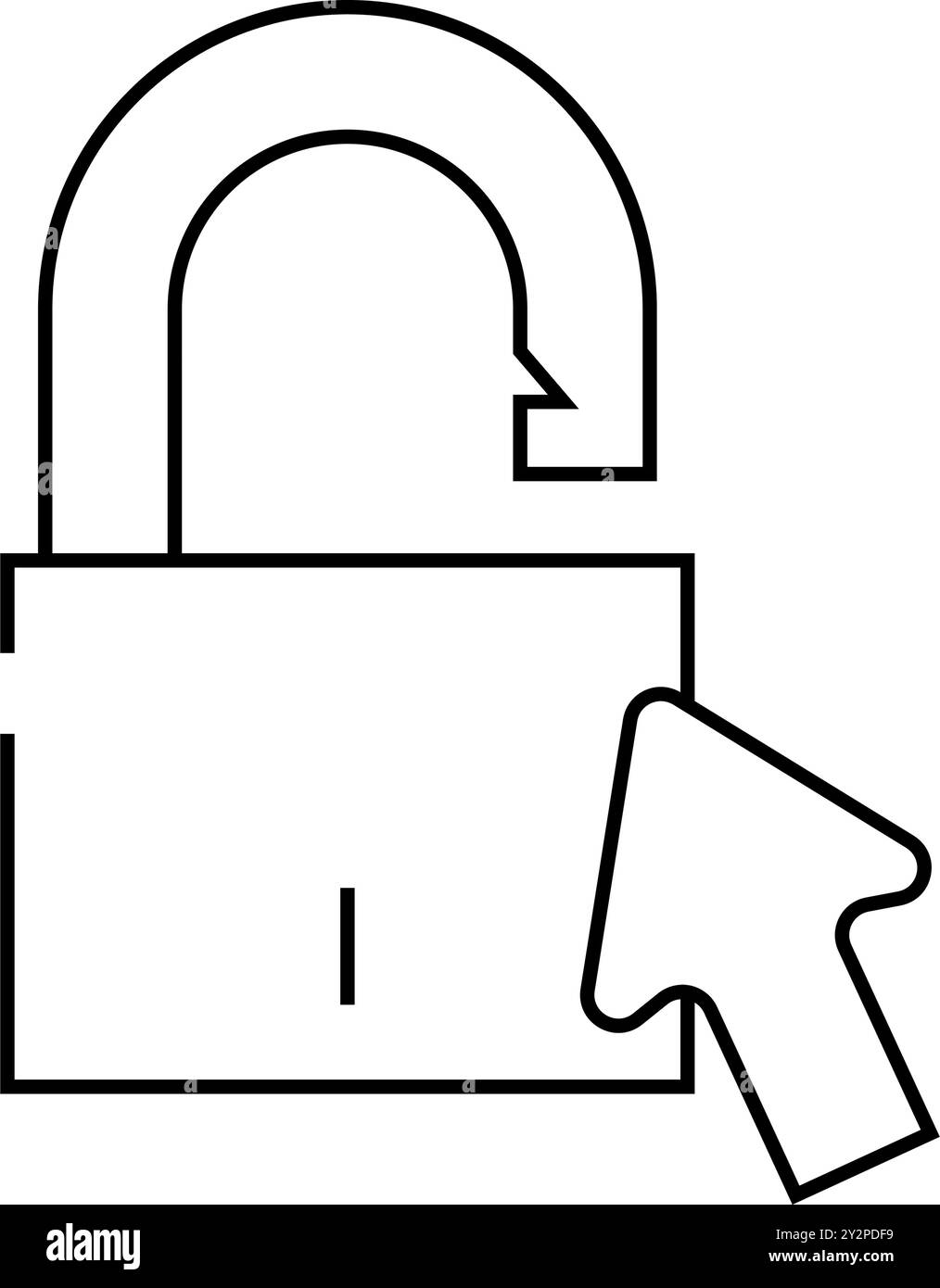 get access registration line icon vector illustration Stock Vector ...