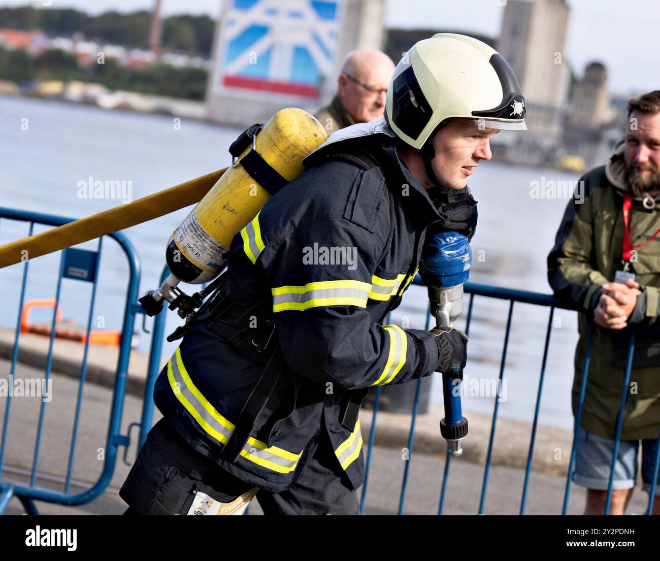 Casper Kudahl from Denmark compete in the age group 30-34 years ...