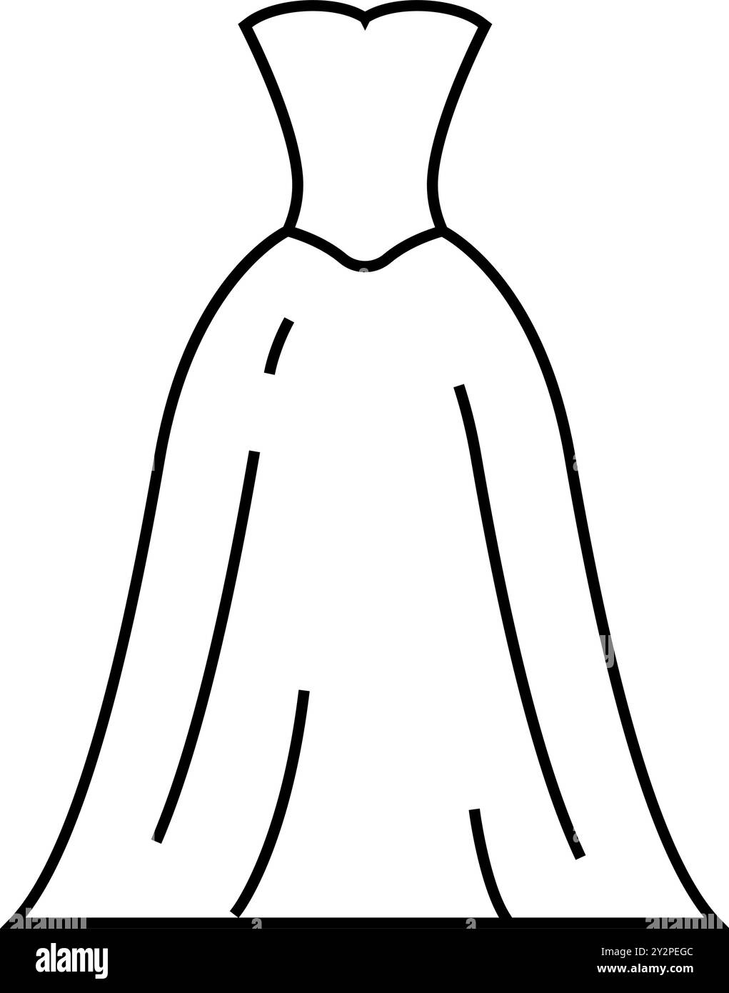basque wedding dress line icon vector illustration Stock Vector Image ...