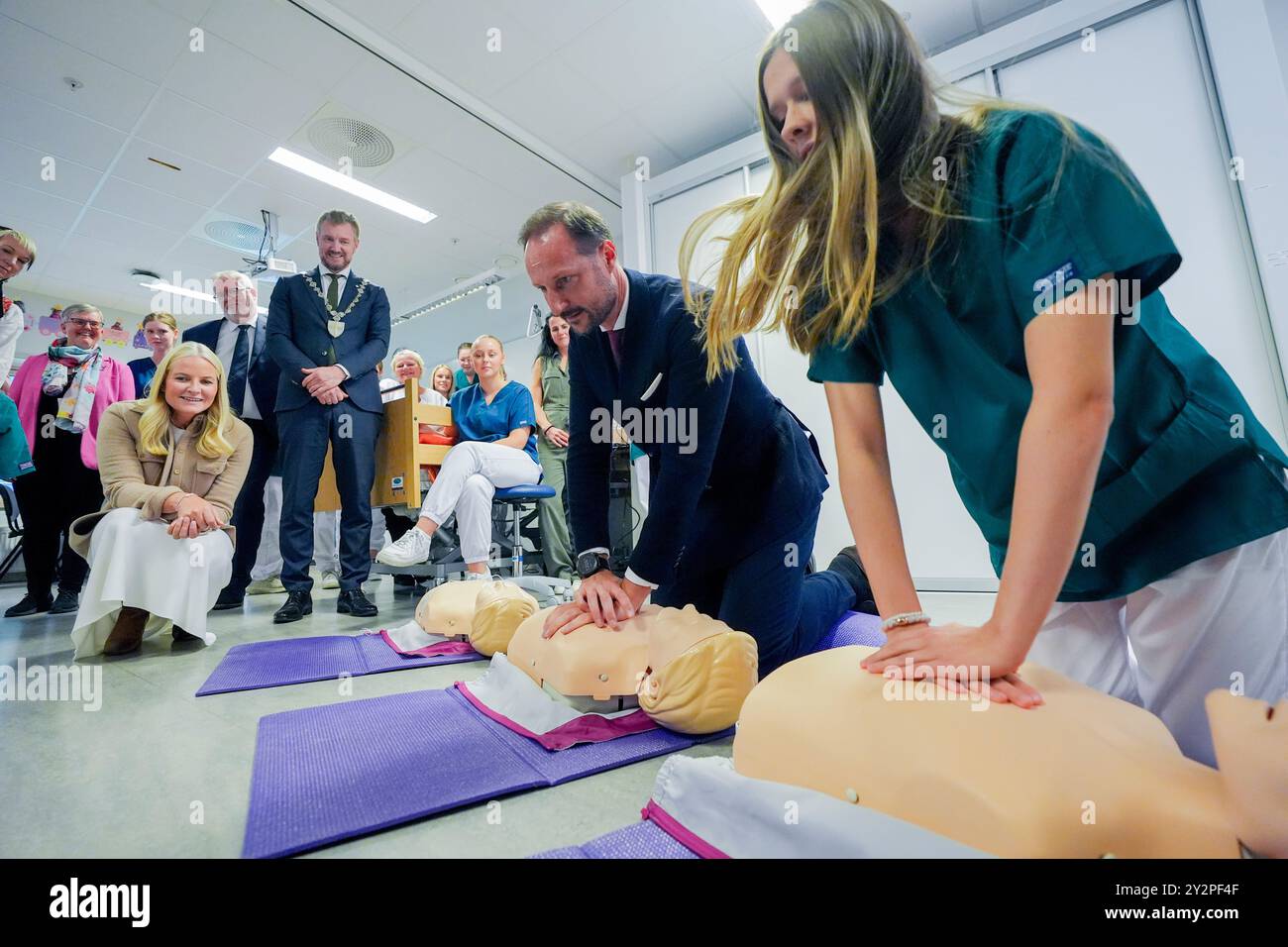 Storen 20240911. Norwegian Crown Prince Haakon and Crown Princess Mette ...