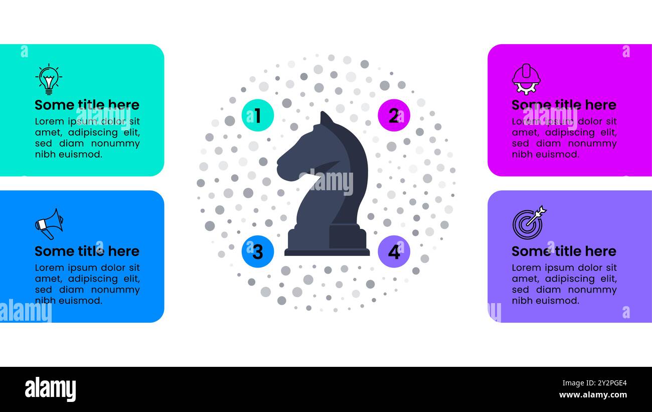 Infographic template with icons and 4 options or steps. Strategy ...