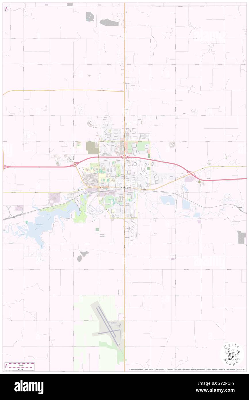 Stark north dakota map hi-res stock photography and images - Alamy