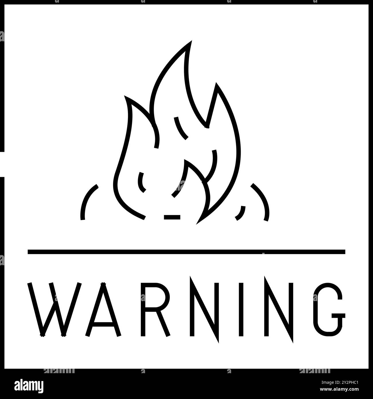 Wildfire yellow warning sign Cut Out Stock Images & Pictures - Alamy