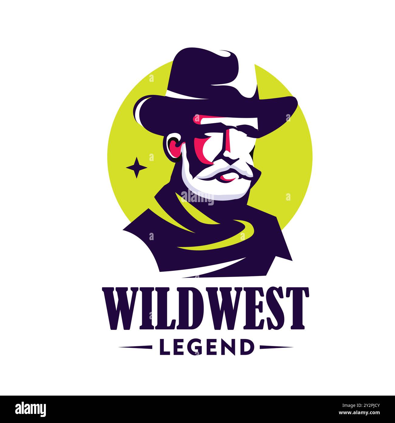 hand drawn american Cowboy Vintage vector illustration Stock Vector ...