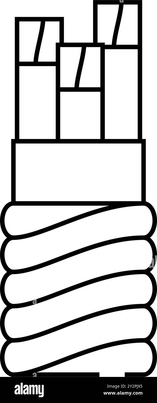 main feeder wire cable line icon vector illustration Stock Vector Image ...