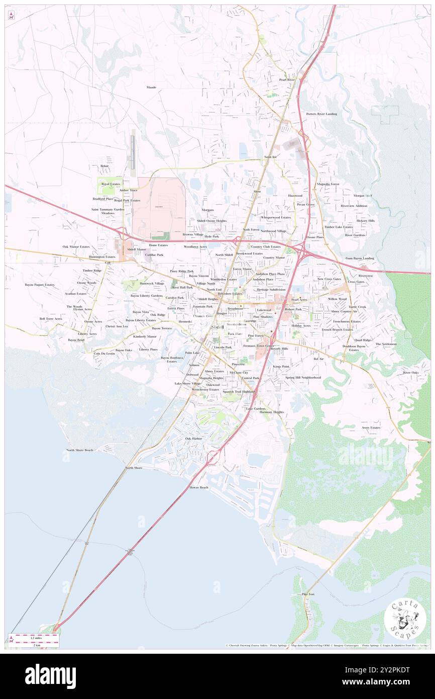 Map of slidell Cut Out Stock Images & Pictures - Alamy