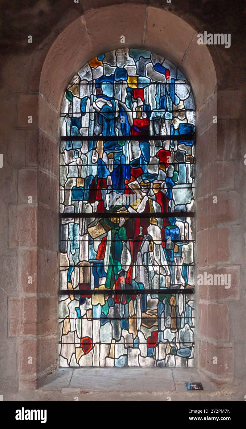 Étival-Clairefontaine, France - 09 01 2024: Saint-Pierre Abbey. view ...