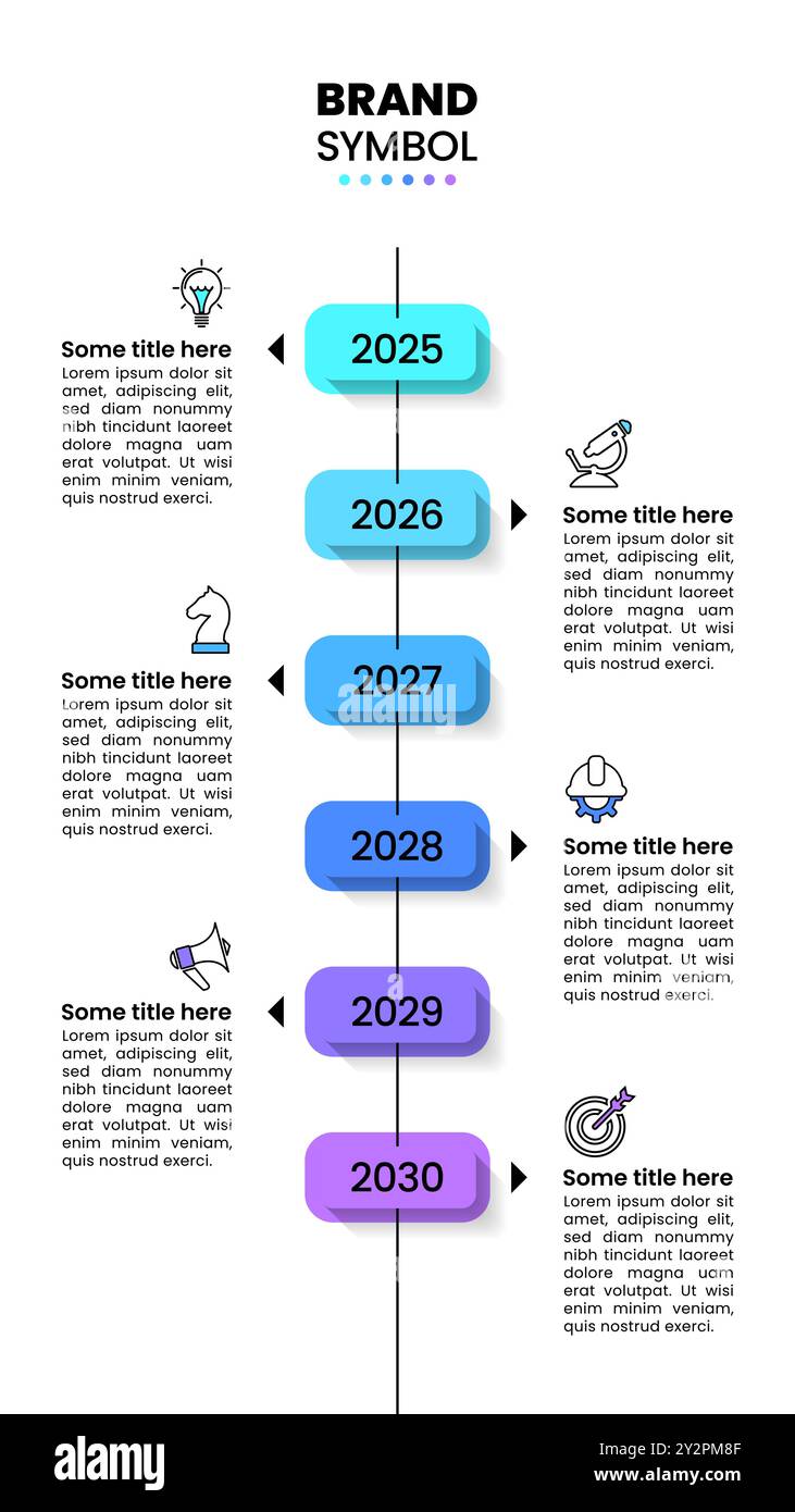 Infographic template with icons and 6 options or steps. Vertical ...