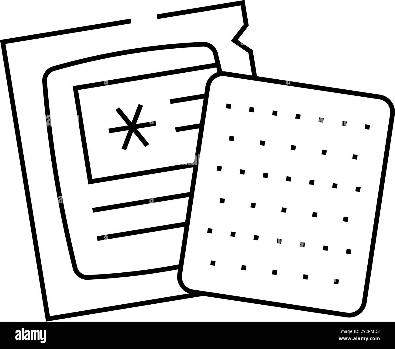 sterile gauze pads first aid line icon vector illustration Stock Vector ...