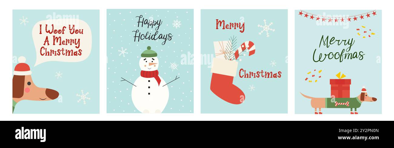 Happy holidays cards set Stock Vector Images - Alamy