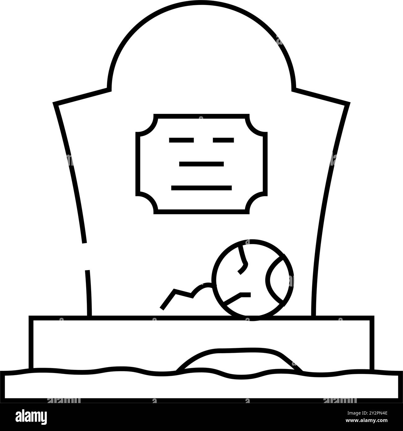 Grave zombie evil line Stock Vector Images - Alamy