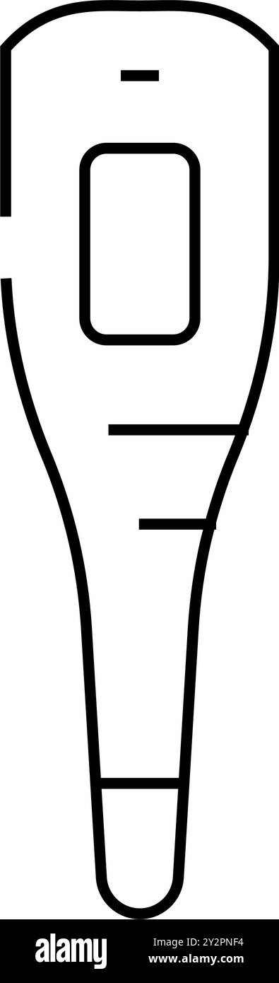 oral thermometer first aid line icon vector illustration Stock Vector ...