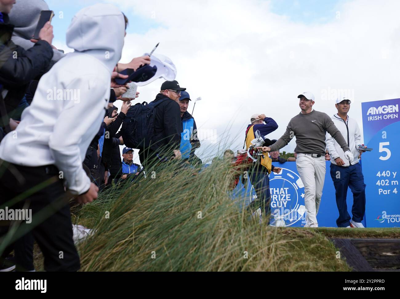 Rory McIlroy after teeing off the 5th during the Amgen Irish Open 2024 ...