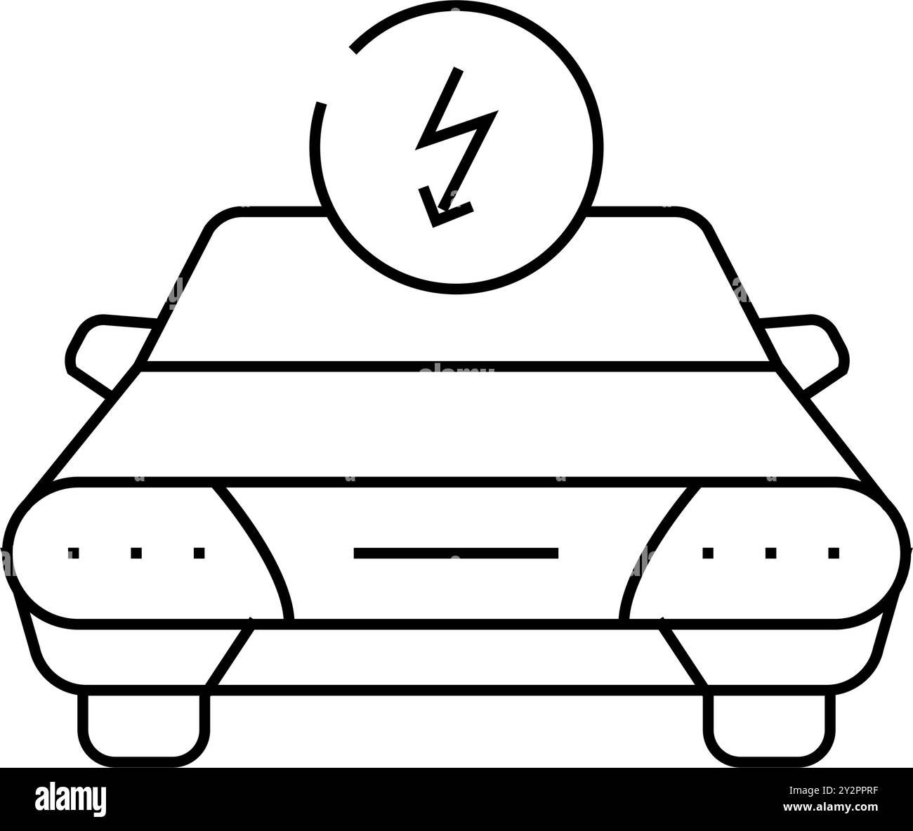 electric car transport vehicle line icon vector illustration Stock ...