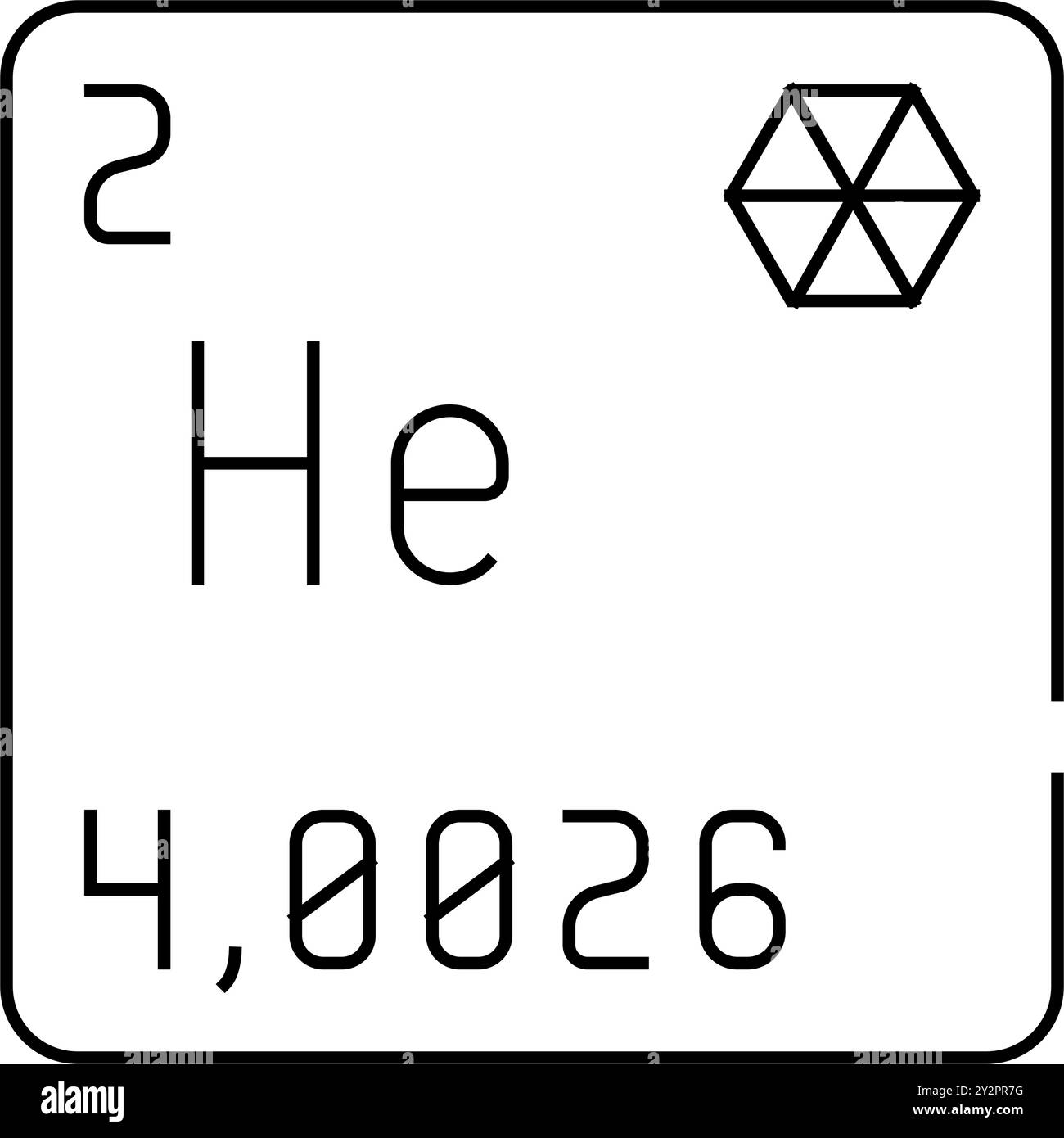 helium chemical element line icon vector illustration Stock Vector ...