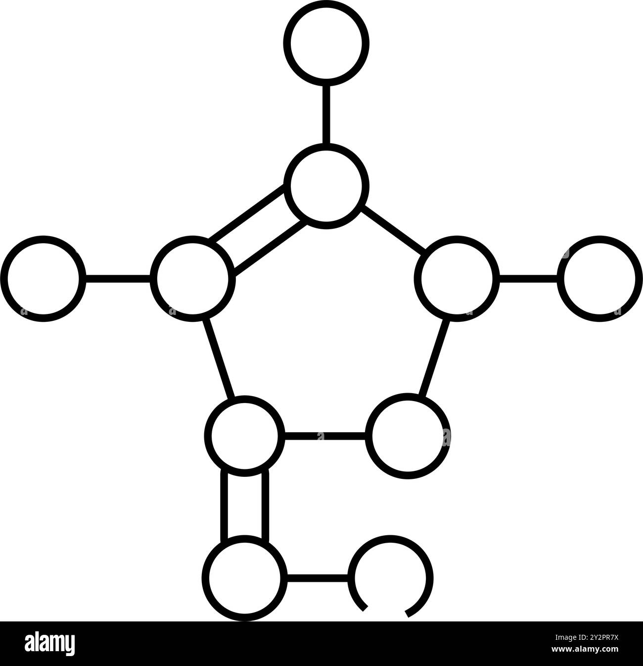 molecule chemistry line icon vector illustration Stock Vector Image ...