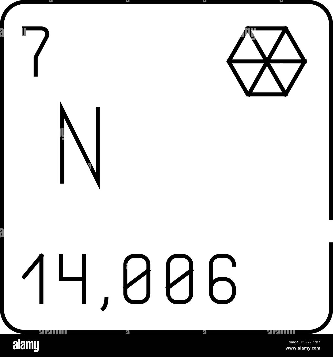 nitrogen chemical element line icon vector illustration Stock Vector ...